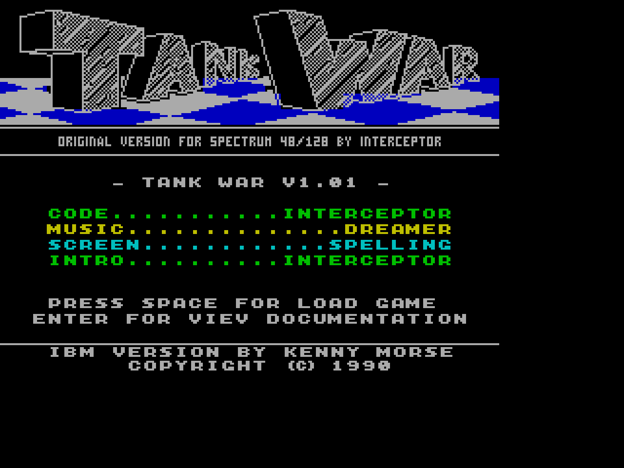 Tank War для ZX Spectrum - играй онлайн!